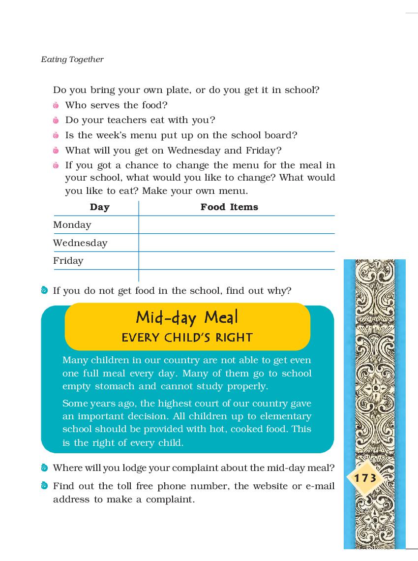 CBSE Class 4 EVS Chapter 20 Eating Together CBSE Study Group