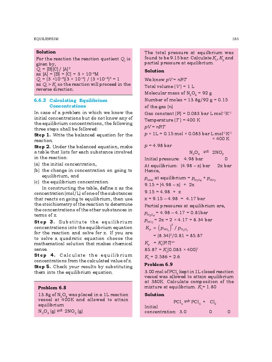 NCERT Book Class 11 Chemistry Chapter 6 Equilibrium PDF NCERT Book Class 11 Chemistry Chapter 6 Equilibrium PDF