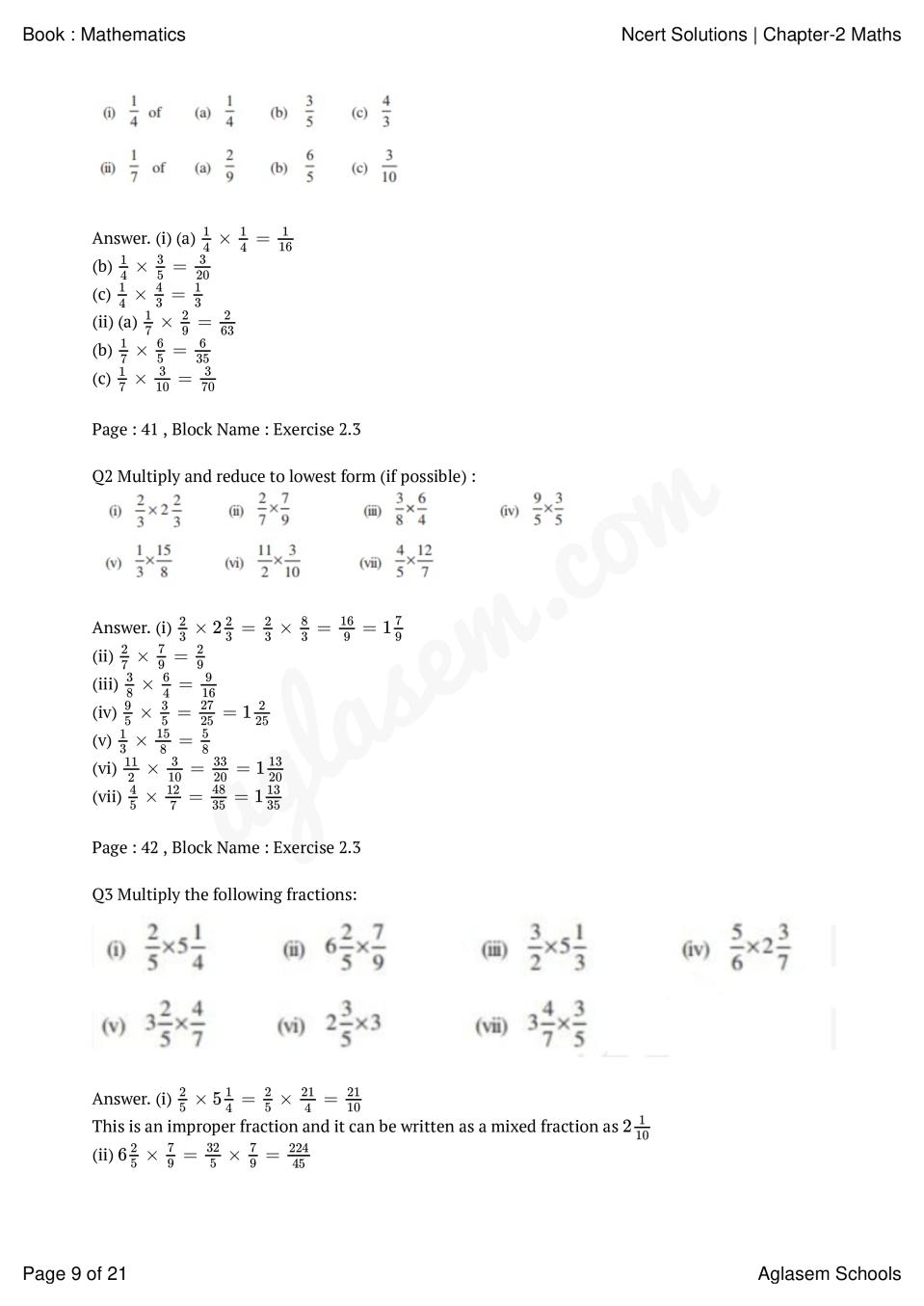 Mathematics Questions And Answers For Class 7 Rs Aggarwal Class 7 