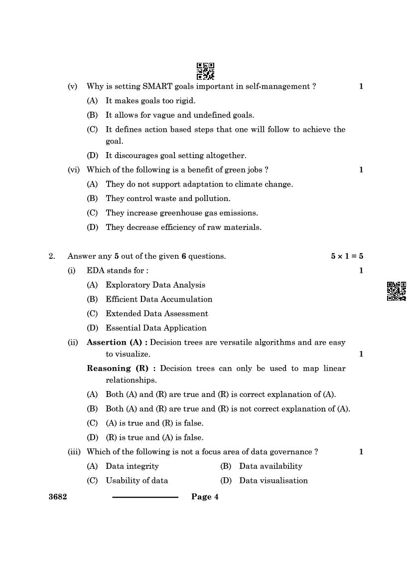 CBSE Class 12 Data Science Question Paper 2024 (PDF) - Download PYQP ...