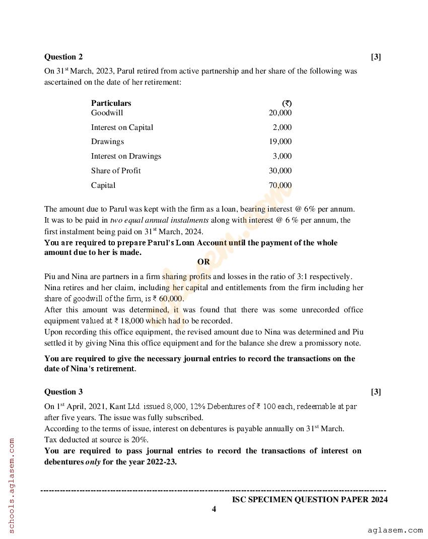 ISC History Specimen Paper 2024 (PDF) - CISCE Class 12 History Sample Paper