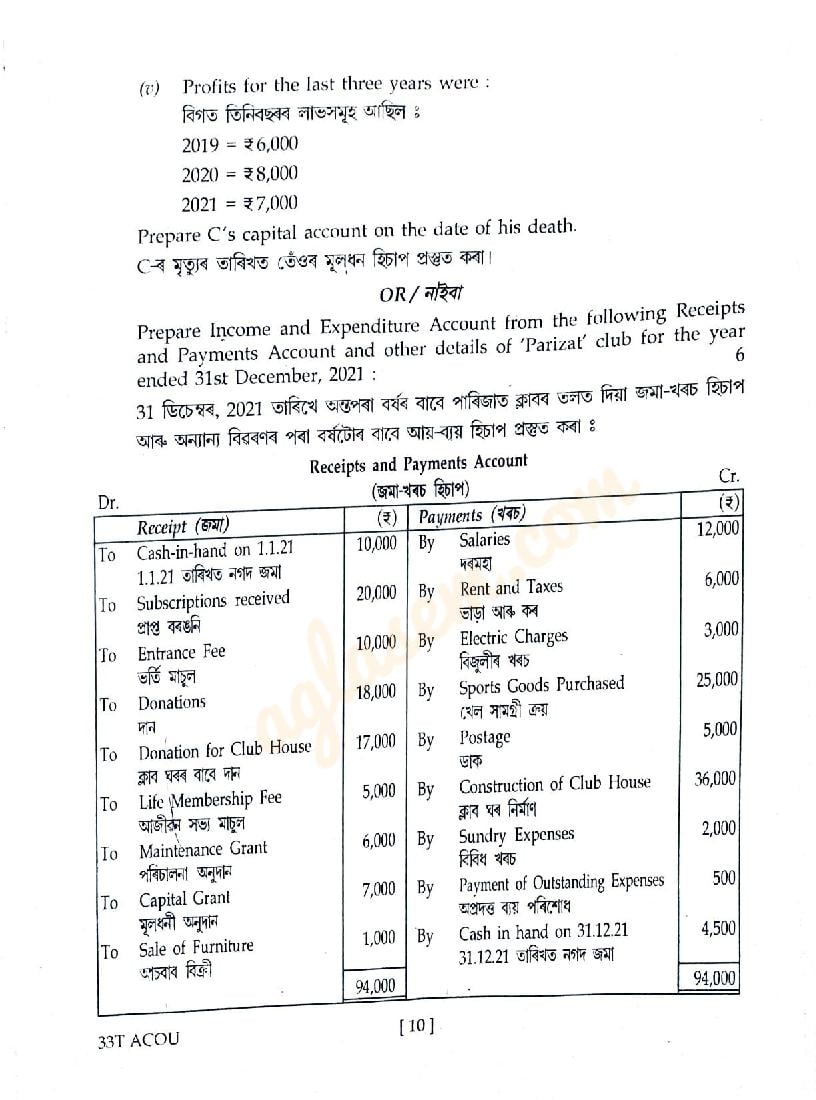 AHSEC Class 12 Accountancy Question Paper 2024 (PDF) - Assam Board HS ... AHSEC Class 12 Accountancy Question Paper 2024 (PDF) - Assam Board HS ...