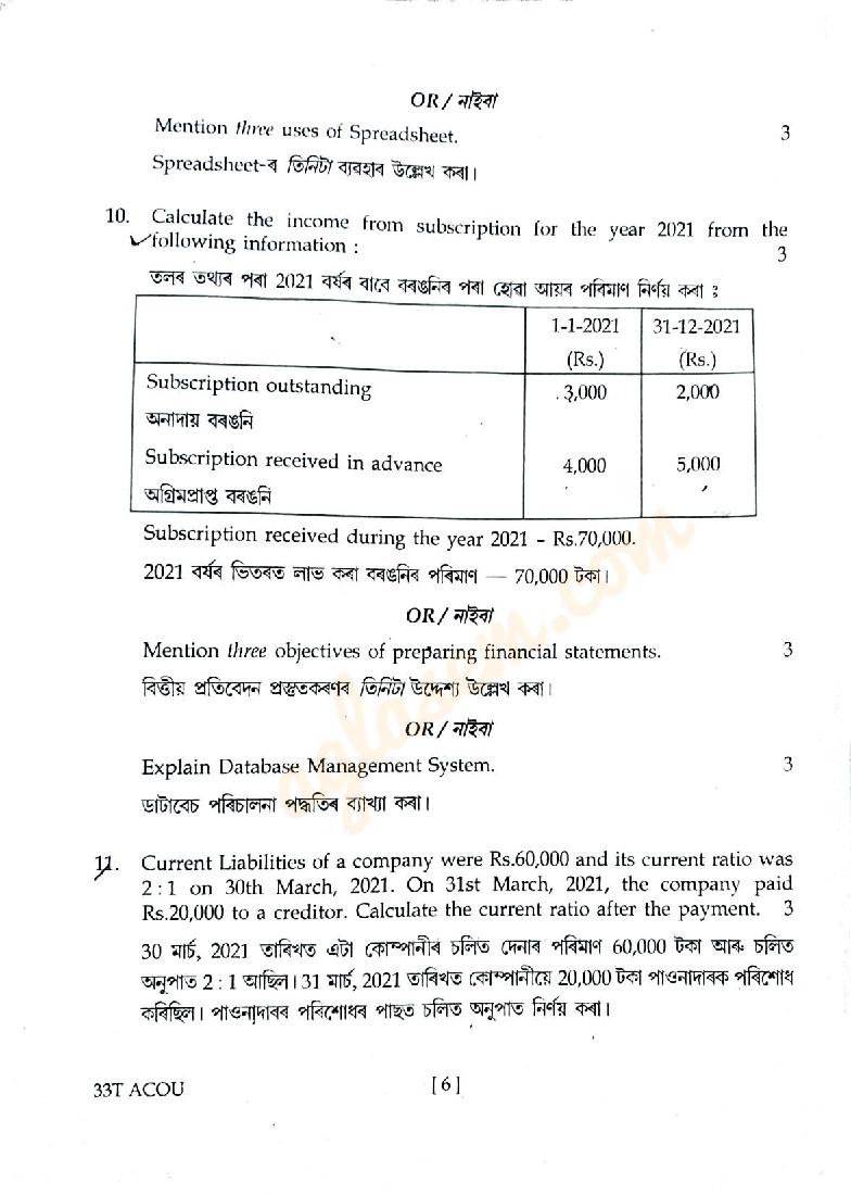 AHSEC Class 12 Accountancy Question Paper 2024 (PDF) - Assam Board HS ... AHSEC Class 12 Accountancy Question Paper 2024 (PDF) - Assam Board HS ...