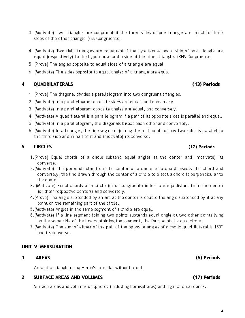 CBSE Class 9 Mathematics Syllabus 2023 24 PDF Download Here