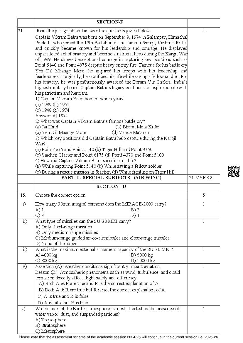 CBSE Class 10 NCC Sample Paper 2026 (Solved) PDF Download - AglaSem