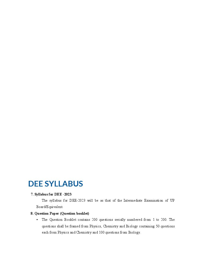 DUVASU UP Veterinary Entrance Exam 2023 Syllabus PDF Available DUVASU UP Veterinary Entrance Exam 2023 Syllabus PDF Available