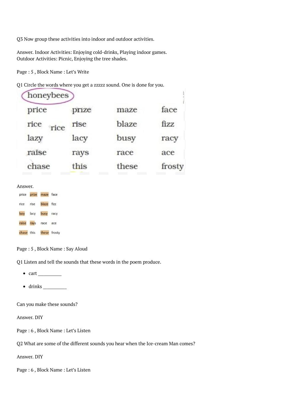 NCERT Solutions For Class 5 English Chapter 1 Wonderful Waste PDF NCERT Solutions For Class 5 English Chapter 1 Wonderful Waste PDF