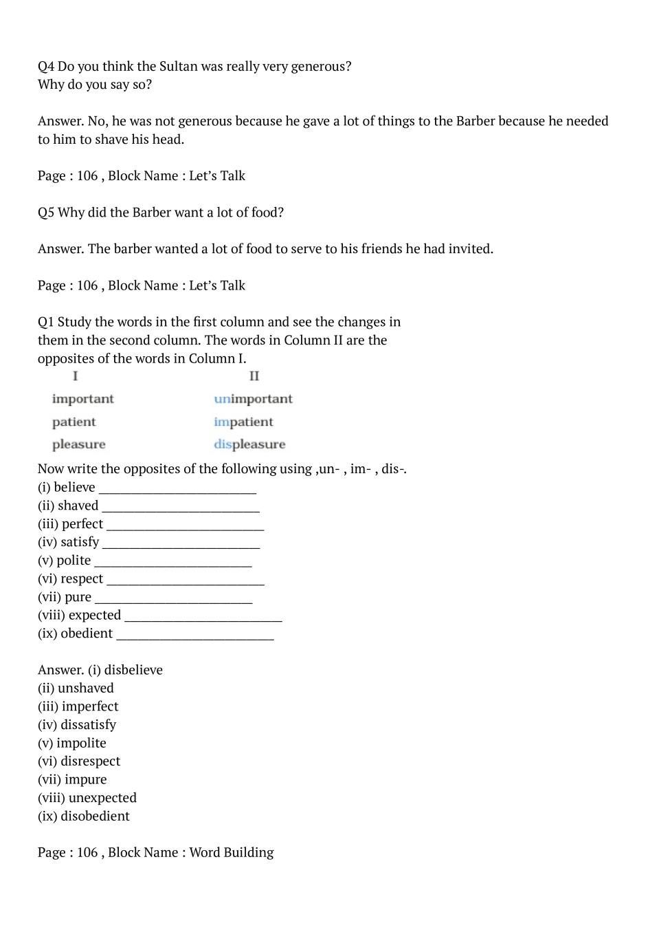NCERT Solutions For Class 5 English Chapter 6 Class Discussion PDF 