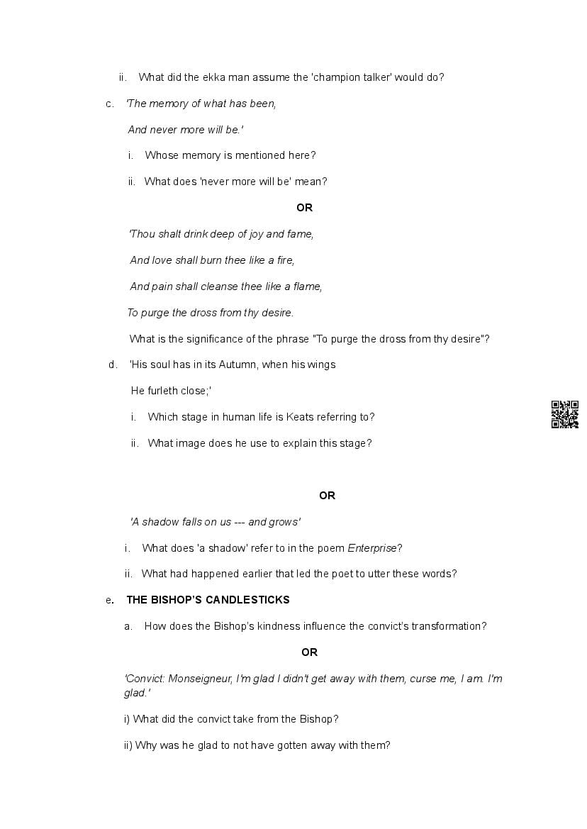 MBOSE HSSLC English Alternative Sample Paper 2026 (PDF) - Download ...