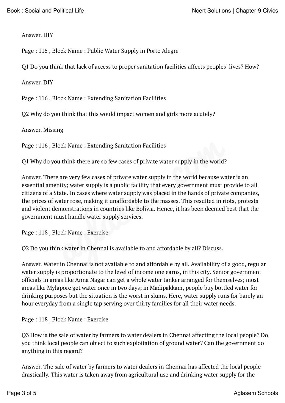 NCERT Solutions Class 8 Social Science Civics Chapter 9 Public Facilities NCERT Solutions Class 8 Social Science Civics Chapter 9 Public Facilities