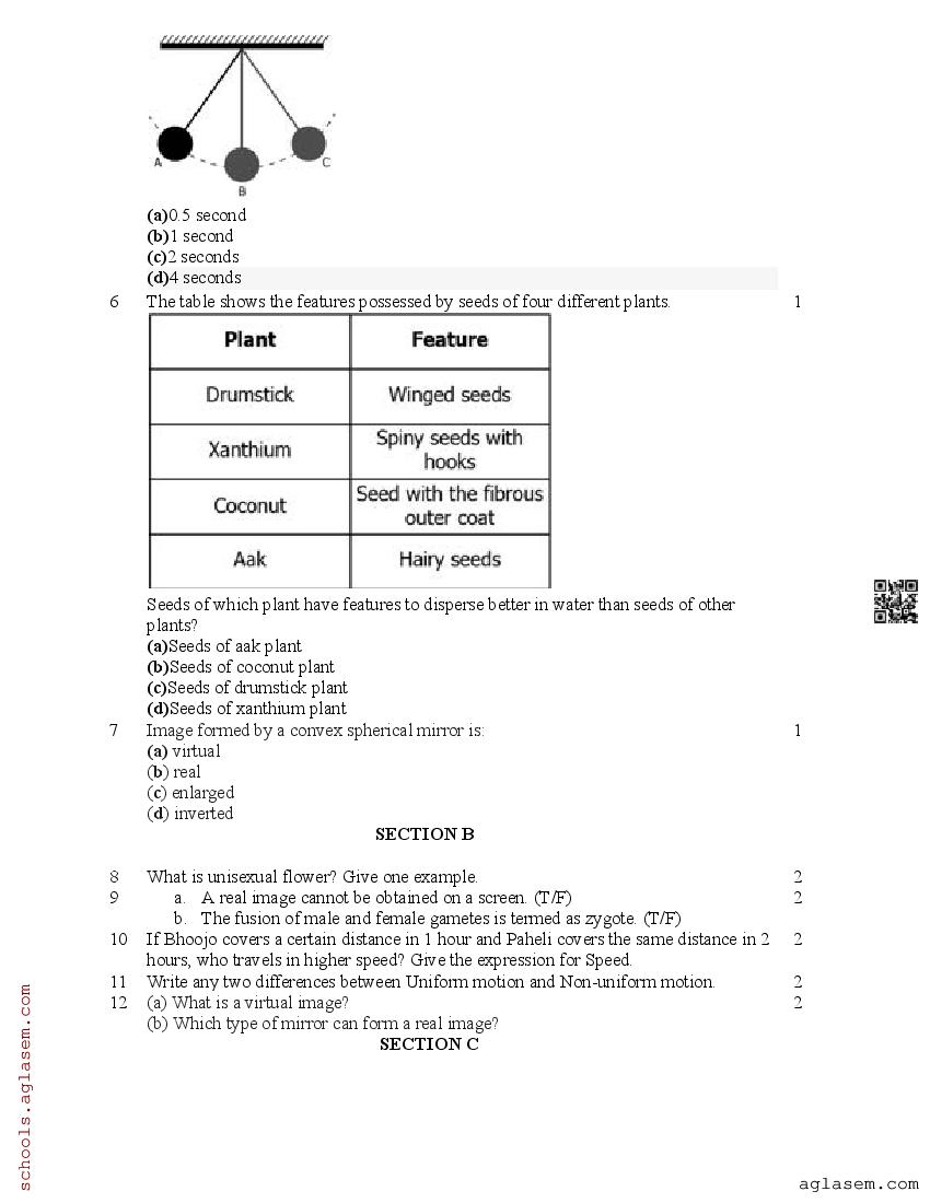 Class 7 PT 2 Question Paper Science 2023-24 | Download Periodic Test 2 ...
