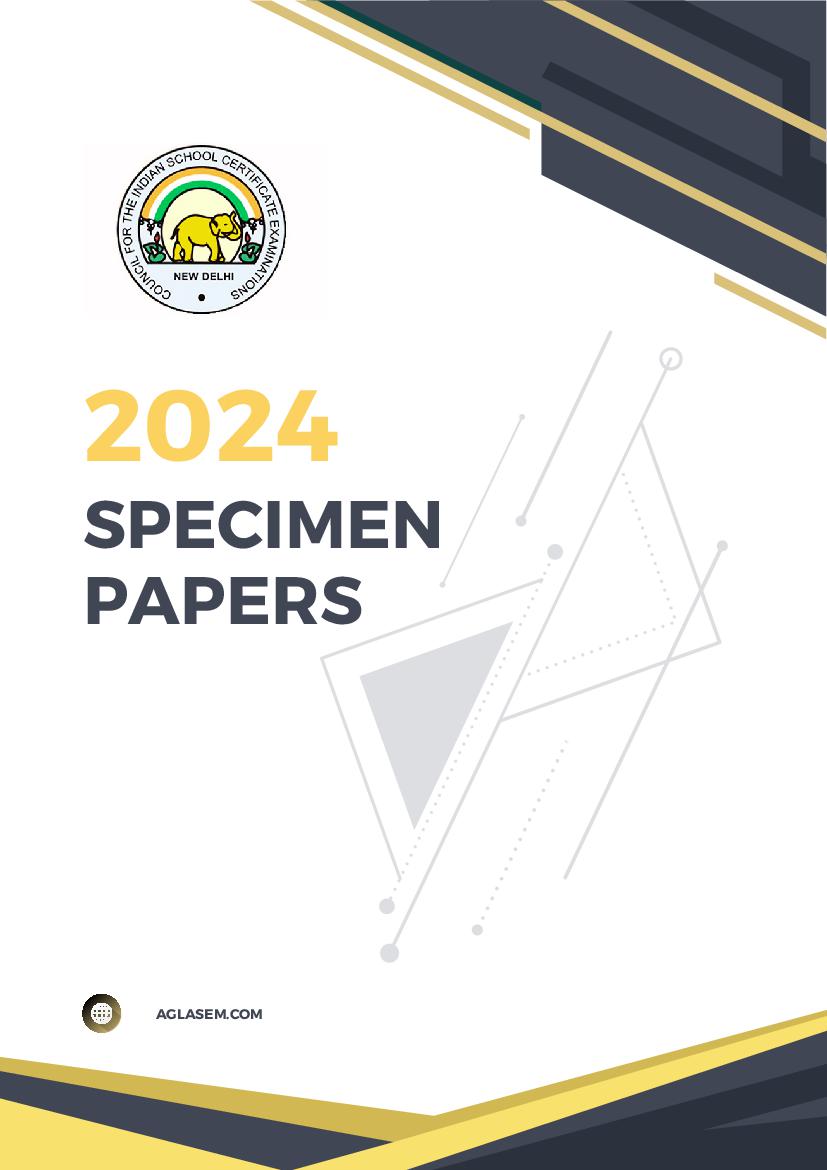 ISC Class 12 Specimen Paper 2024 Biology ISC Class 12 Specimen Paper 2024 Biology