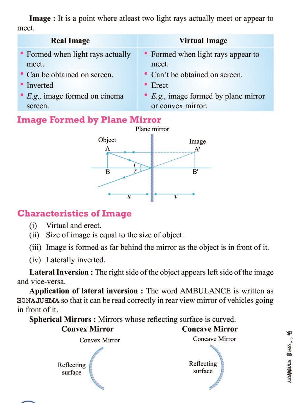 Class 10 Science Light Reflection And Refraction Notes All
