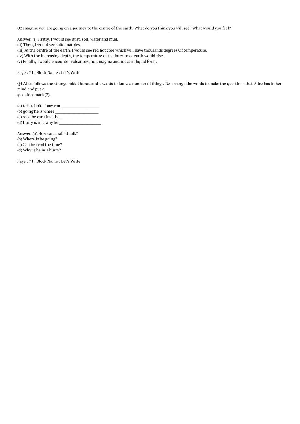 NCERT Solutions For Class 4 English Chapter 4 Why PDF 