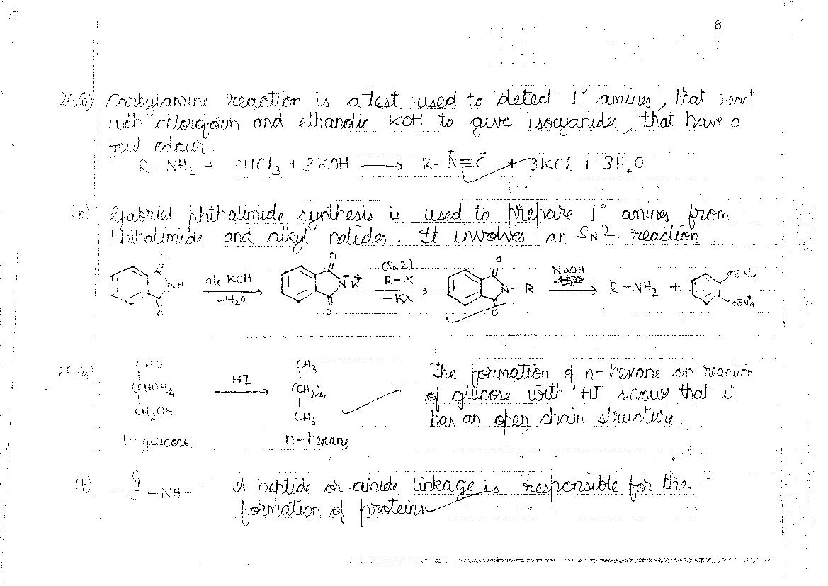 CBSE Class 12 Chemistery Topper Answer Sheet 2023 | Model Answers 2024 ...
