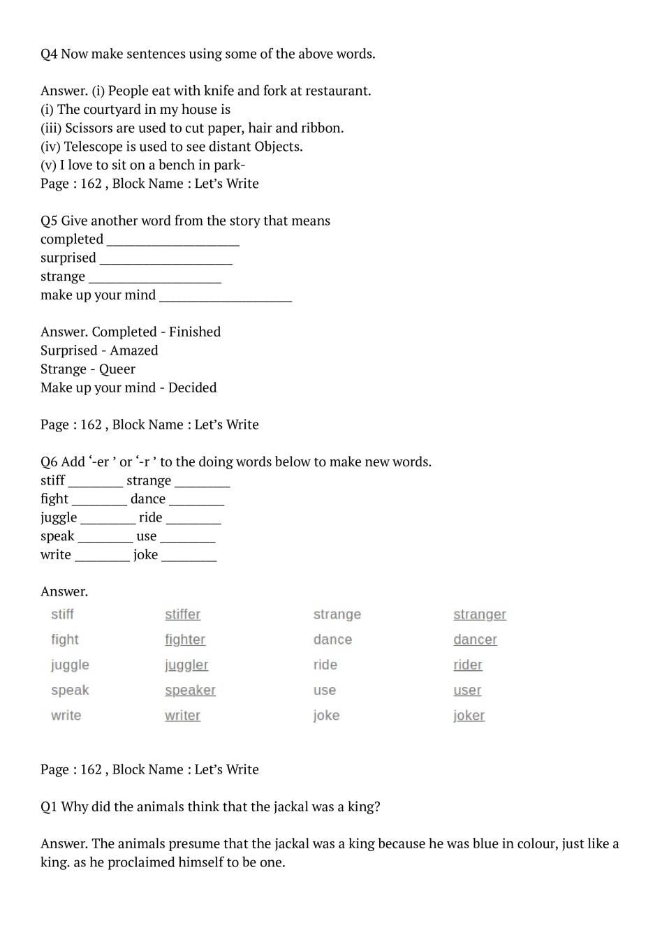 NCERT Solutions For Class 4 English Chapter 9 Pinocchio PDF NCERT Solutions For Class 4 English Chapter 9 Pinocchio PDF