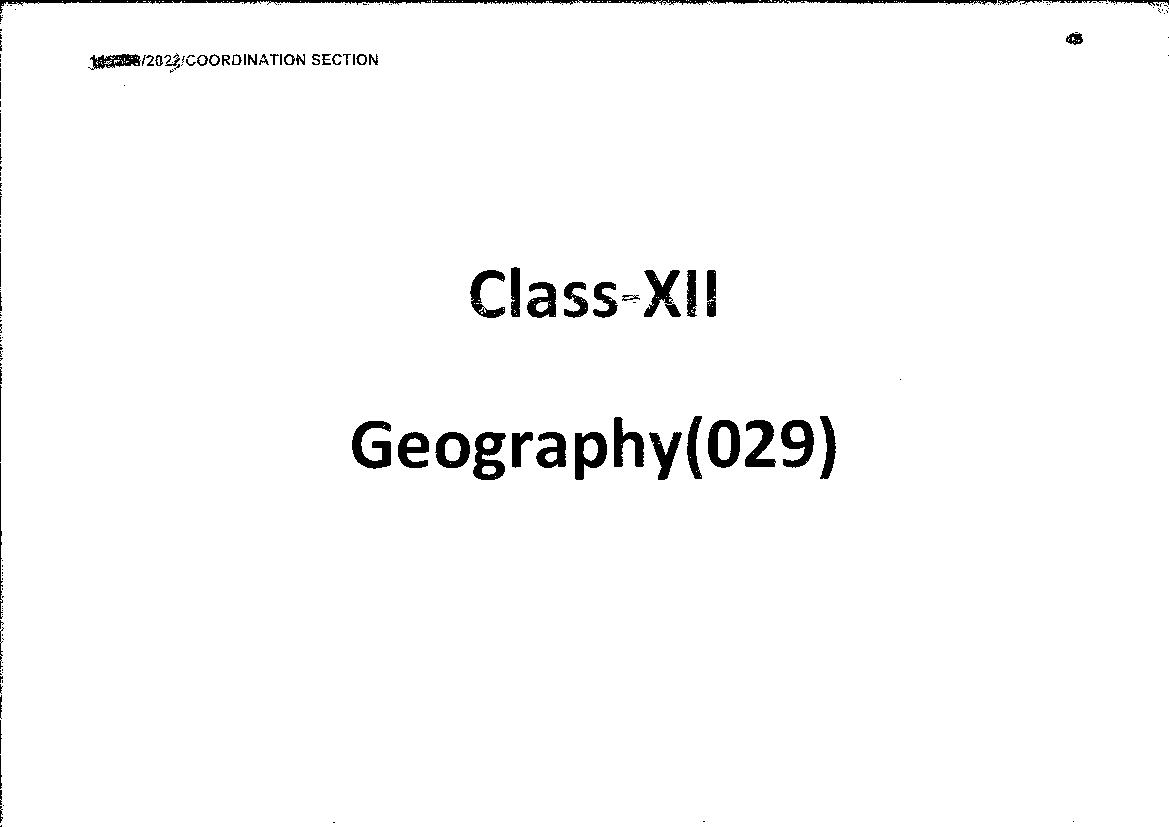 CBSE Class 12 Toppers Answer Sheet 2023 Geography