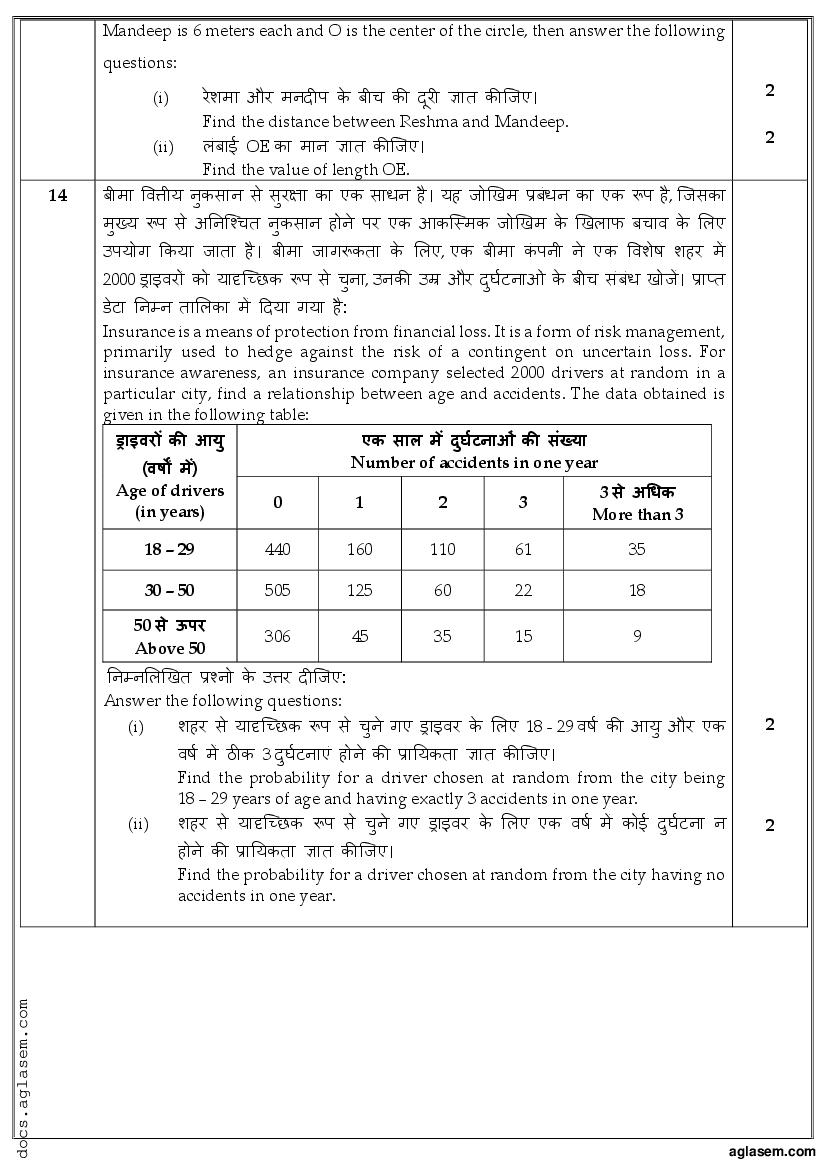 CBSE Sample Paper 2022 For Class 9 Term 2 For Maths With Solutions PDF