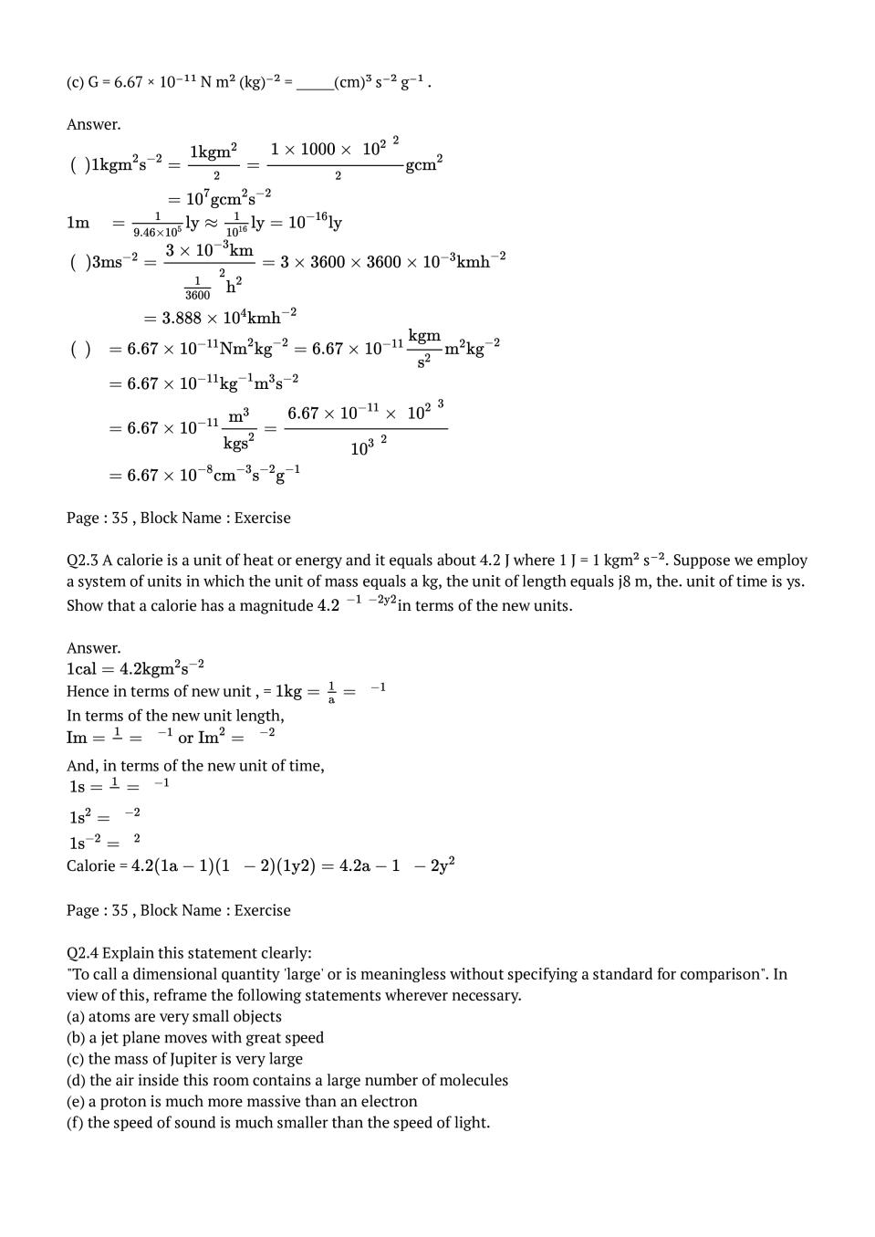 NCERT Solutions For Class 11 Physics Chapter 1 Units And Measurements PDF 