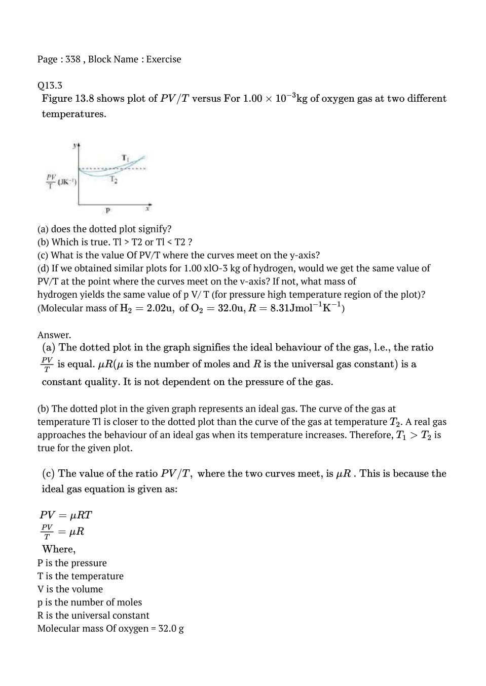 NCERT Solutions For Class 11 Physics Chapter 12 Kinetic Theory PDF 