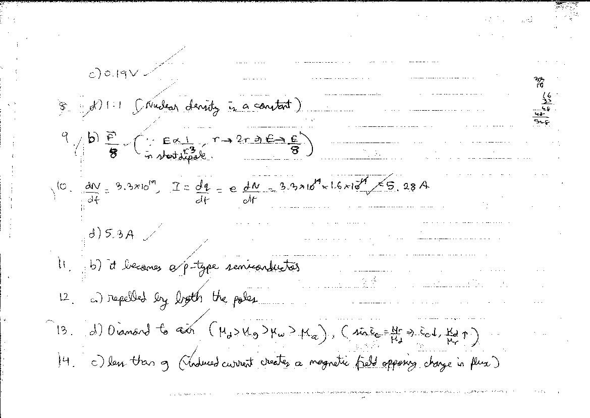 CBSE Class 12 Physics Topper Answer Sheet 2023 | Model Answers 2024 ...