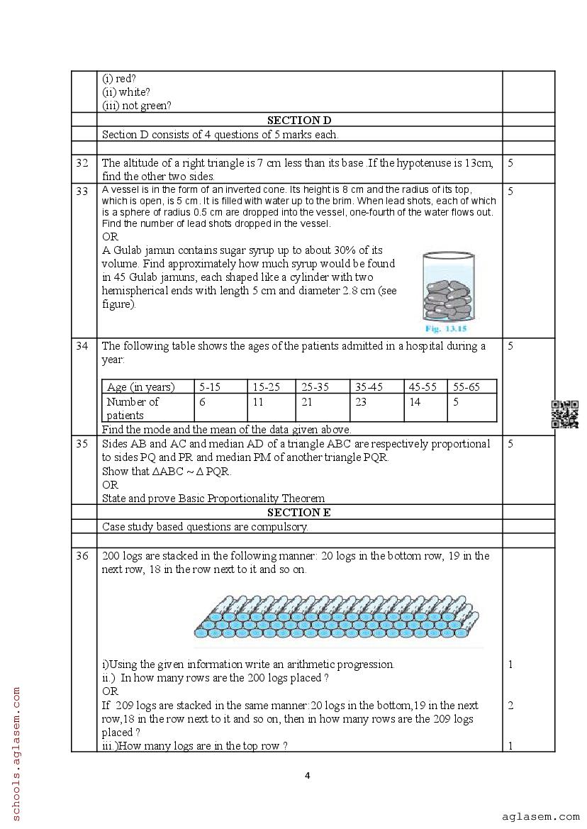 Class 10 Maths Basic Pre Board Sample Paper 2025 | Download Pre-Board ...