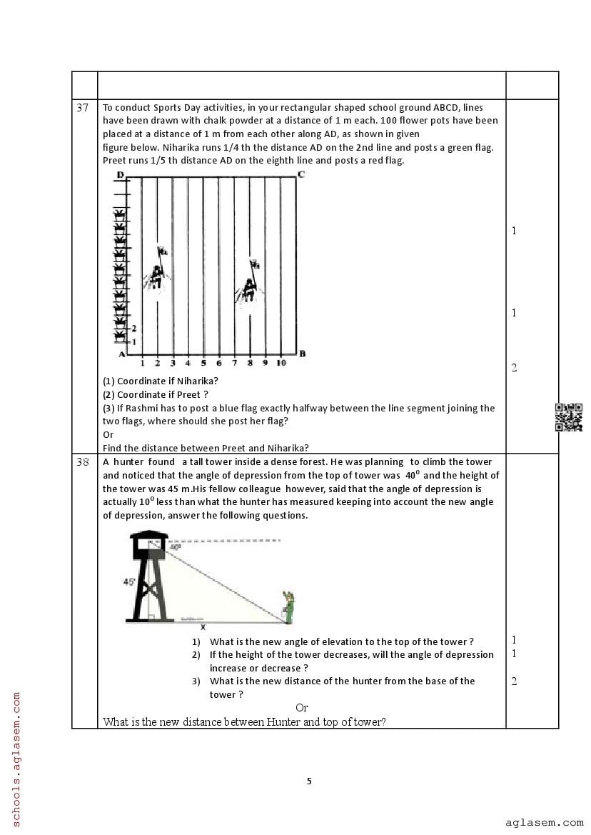 Class 10 Maths Basic Pre Board Sample Paper 2025 | Download Pre-Board ...