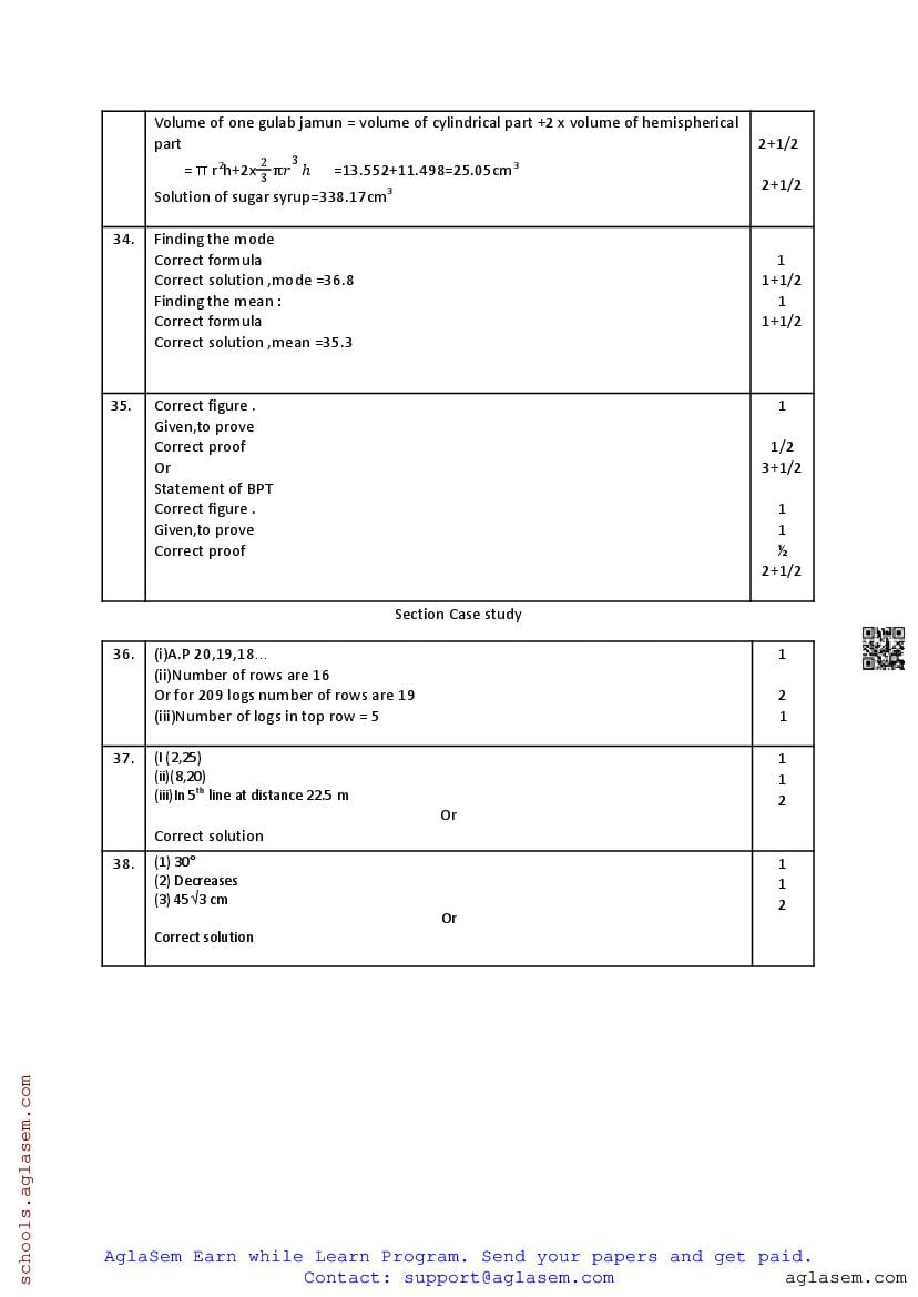 Class 10 Maths Basic Pre Board Sample Paper 2025 | Download Pre-Board ...