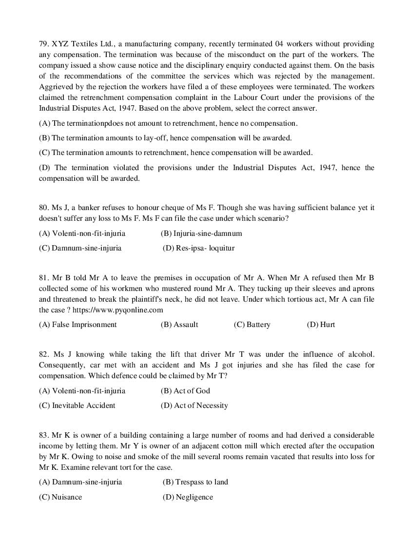 AIBE 19 Question Paper (with Answer Key) - Download AIBE 2024 Exam Paper PDF - AglaSem Admission
