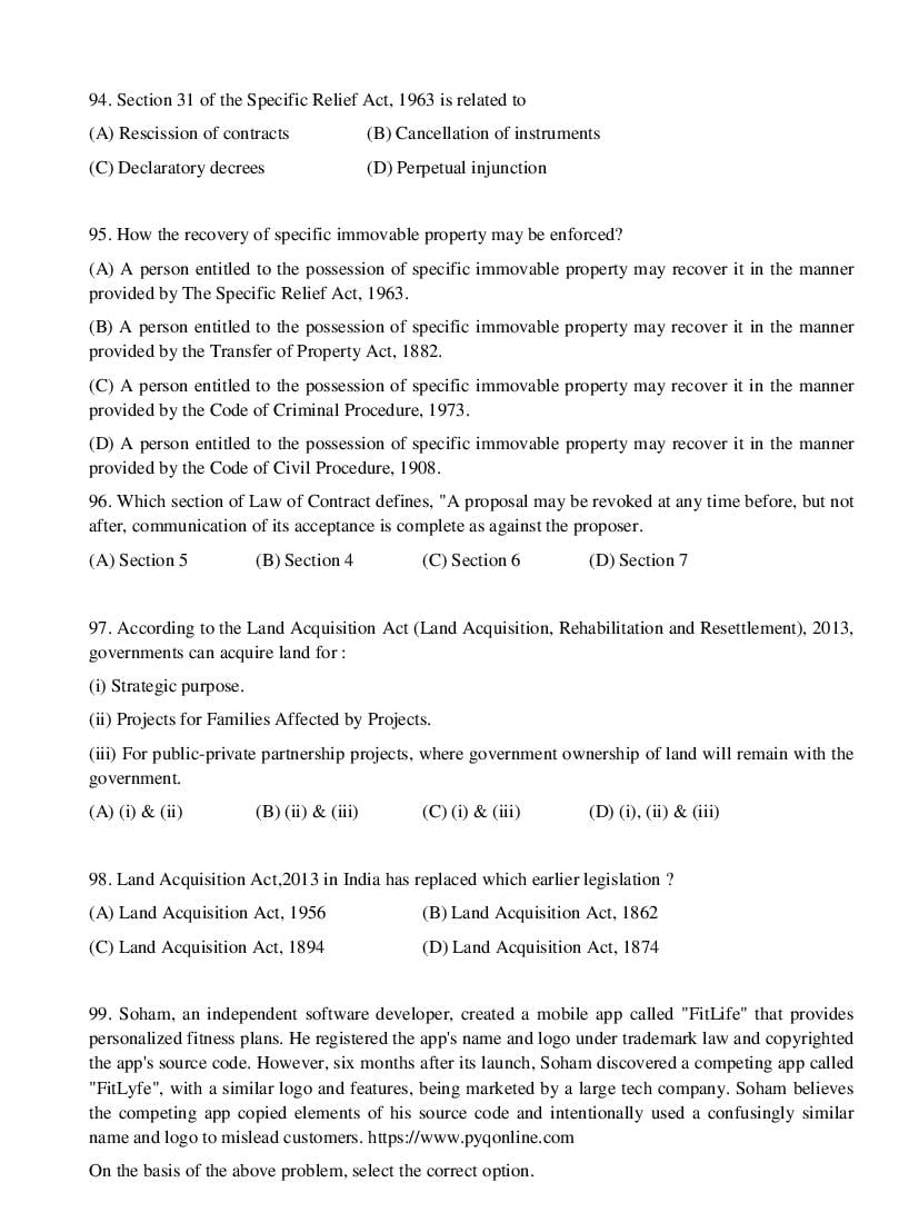 AIBE 19 Question Paper (with Answer Key) - Download AIBE 2024 Exam Paper PDF - AglaSem Admission