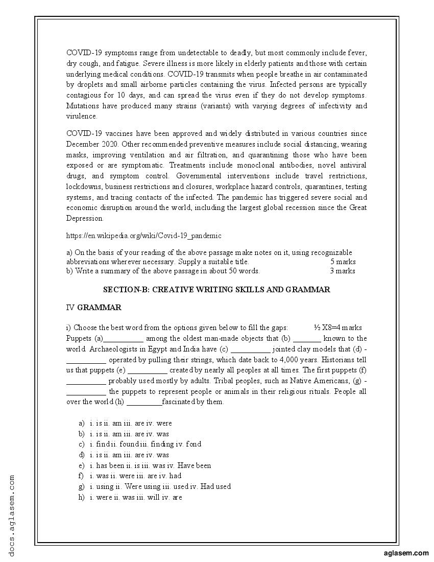 Class 11 English Model Paper 2023 PDF OneEdu24 Class 11 English Model Paper 2023 PDF OneEdu24