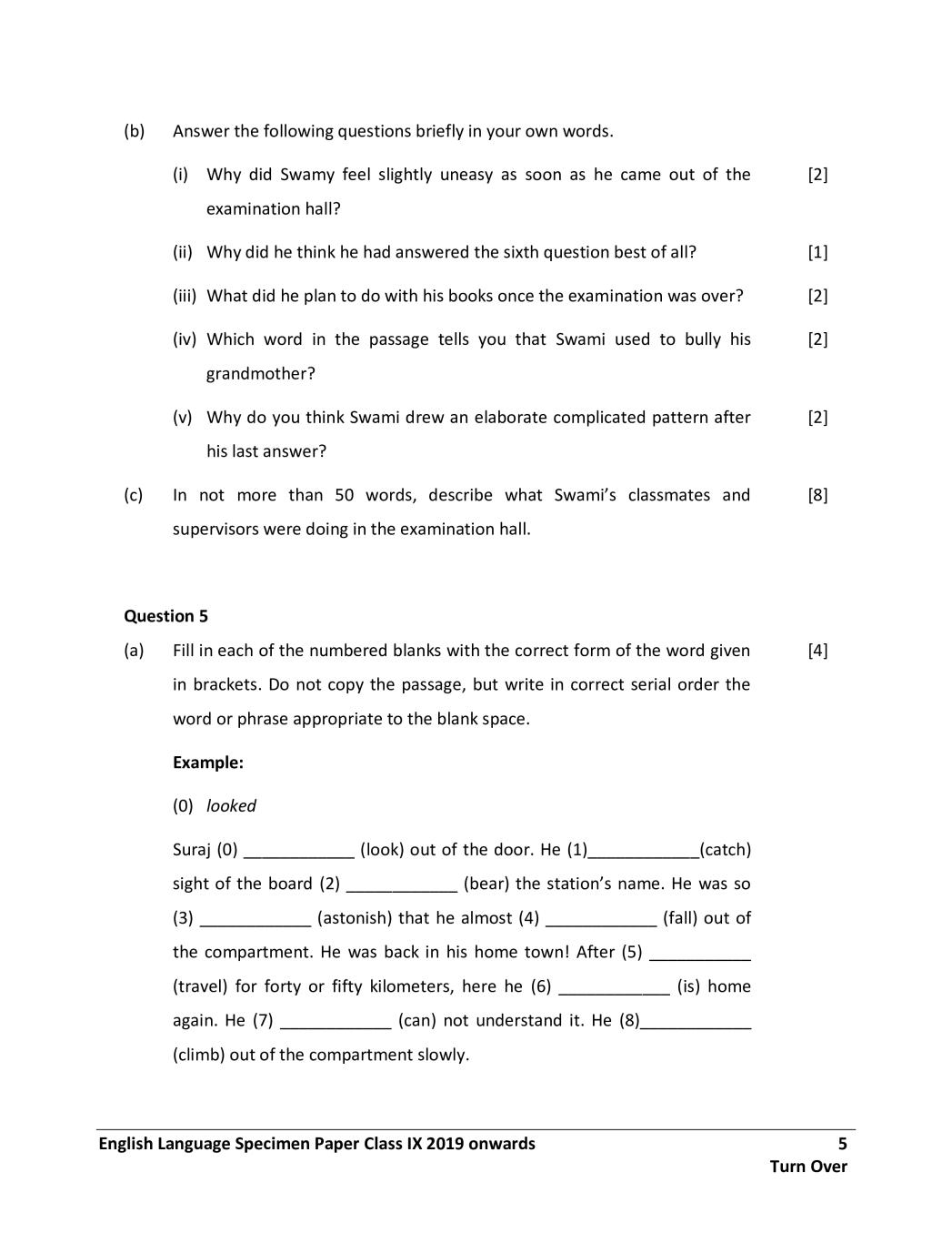 Icse Class 9 English Language Sample ion Paper 1 With Answers Ml Www vrogue co