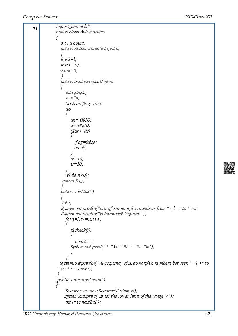 ISC Competency Based Questions Computer Science | Class 12 Competency ...