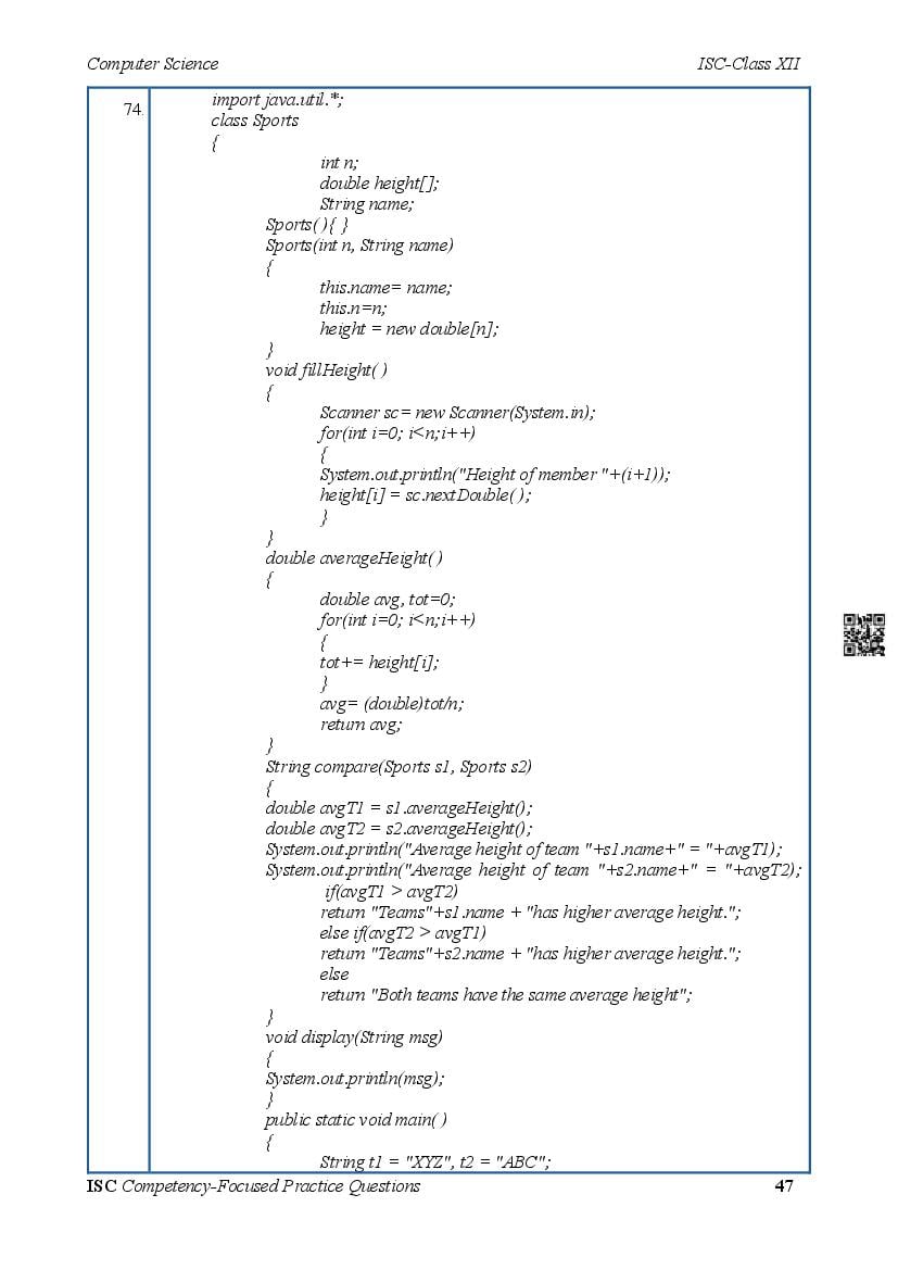 ISC Competency Based Questions Computer Science | Class 12 Competency ...