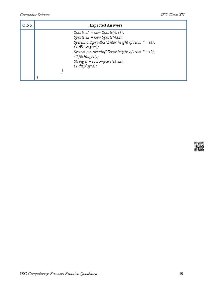 ISC Competency Based Questions Computer Science | Class 12 Competency ...