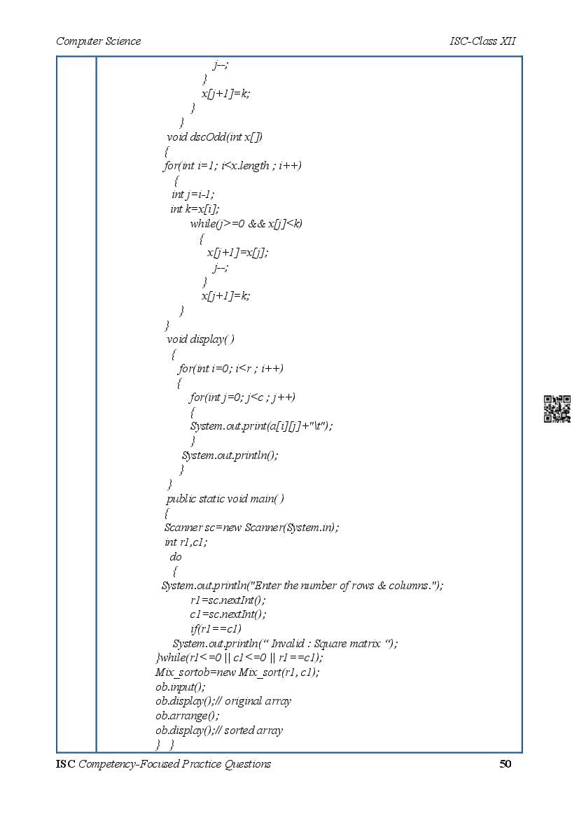 ISC Competency Based Questions Computer Science | Class 12 Competency ...