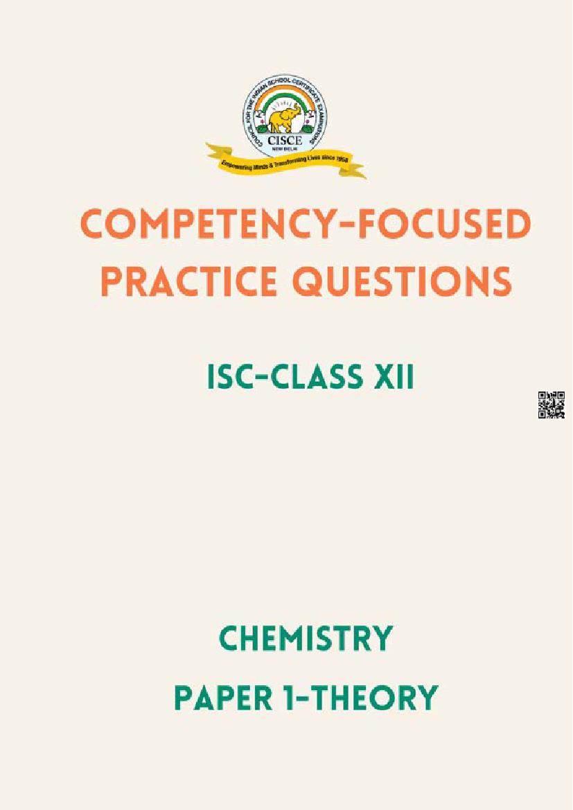 ISC Competency Based Questions Chemistry | Class 12 Competency Practice ...