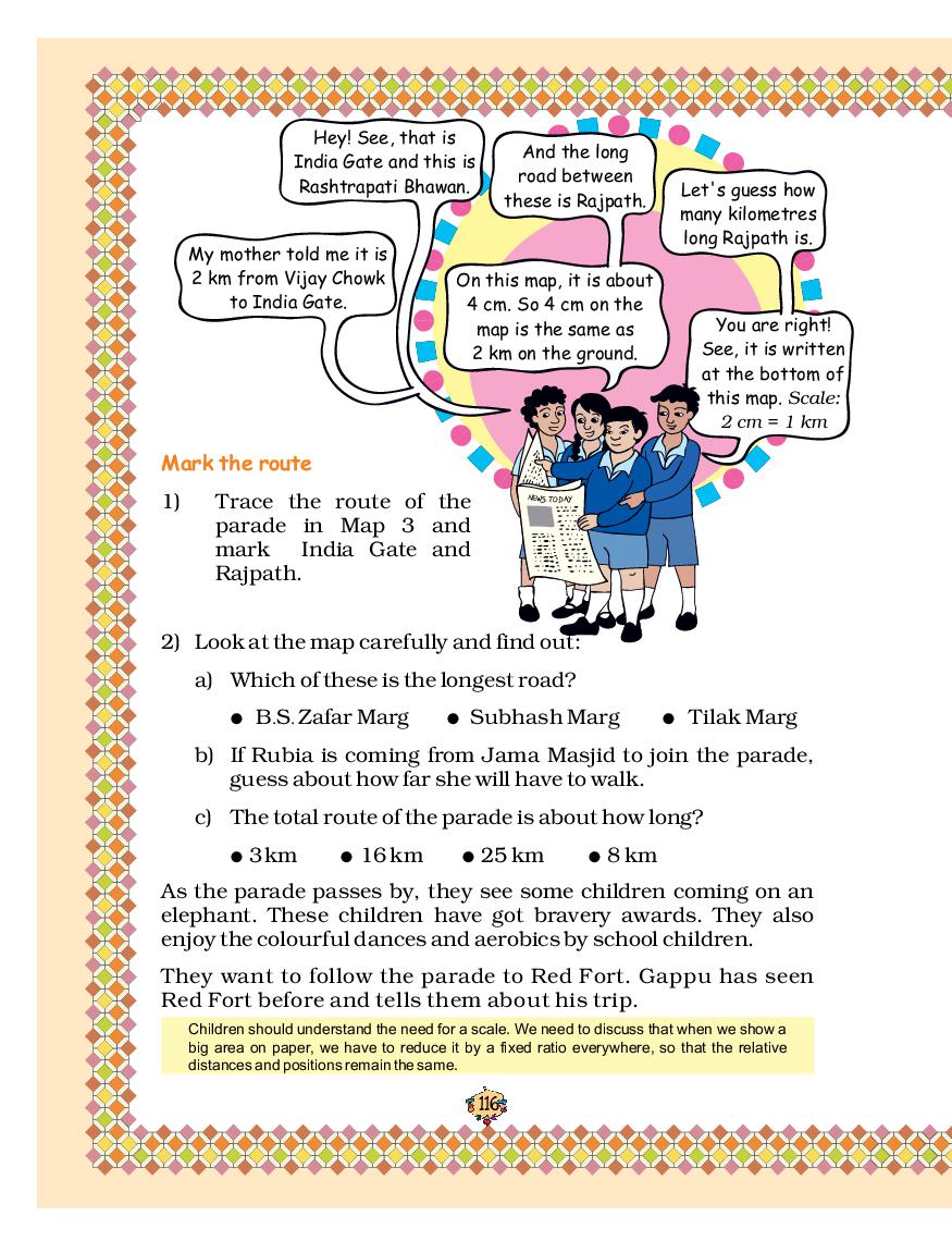 NCERT Book Class 5 Maths Chapter 8 Mapping Your Way