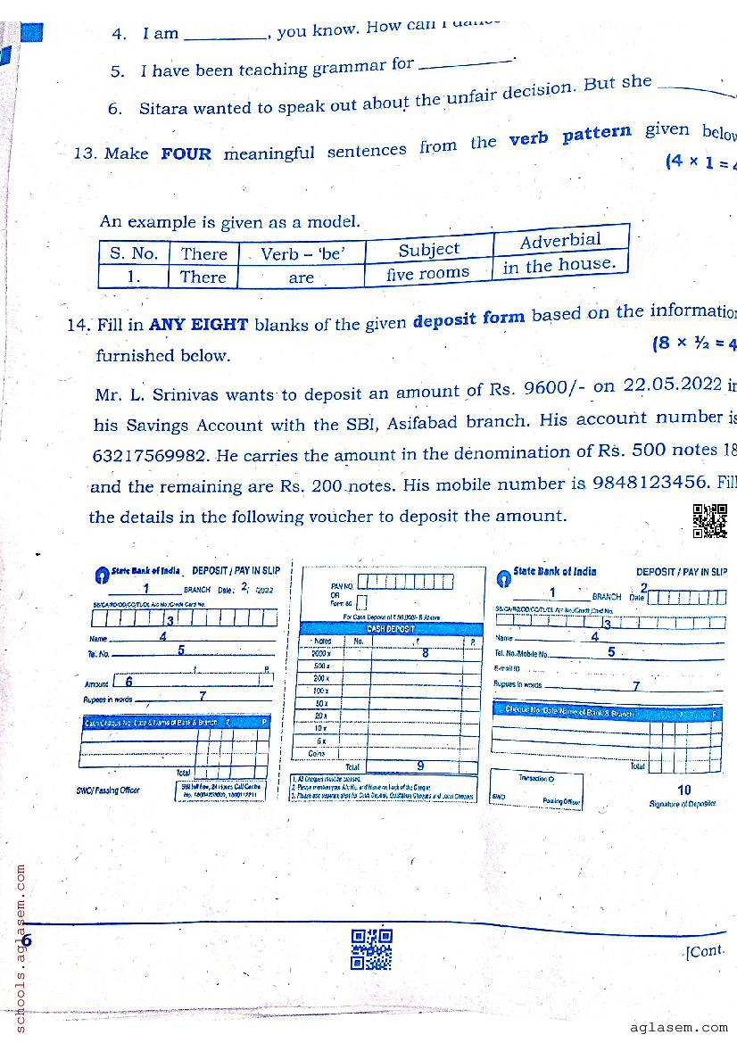 Telangana Inter 2nd Year English Question Paper 2024 (PDF) - Download ...