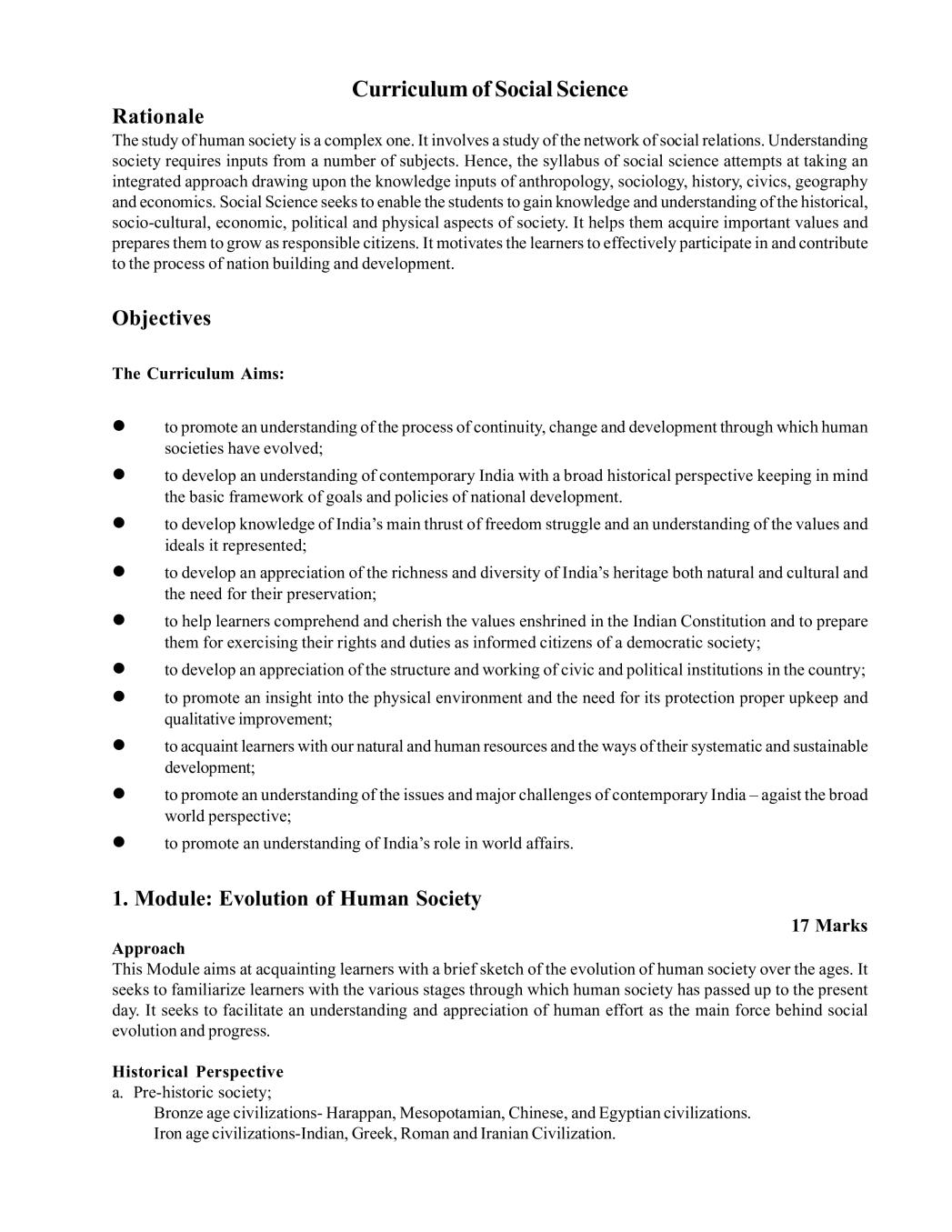 NIOS Class 10 Syllabus Social Science NIOS Class 10 Syllabus Social Science