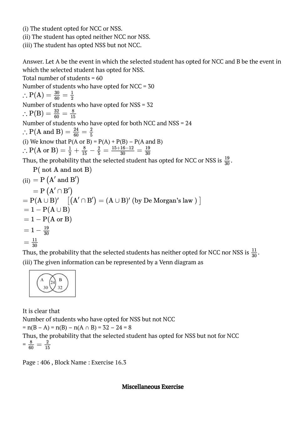 CBSE Class 11 Maths Chapter 16 Probability Solutions CBSE Study Group
