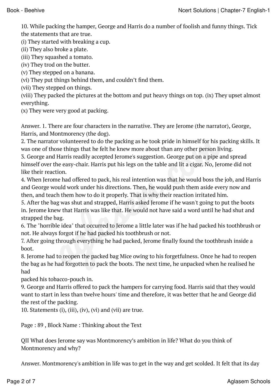 NCERT Solutions For Class 9 English Chapter Packing PDF NCERT Solutions For Class 9 English Chapter Packing PDF