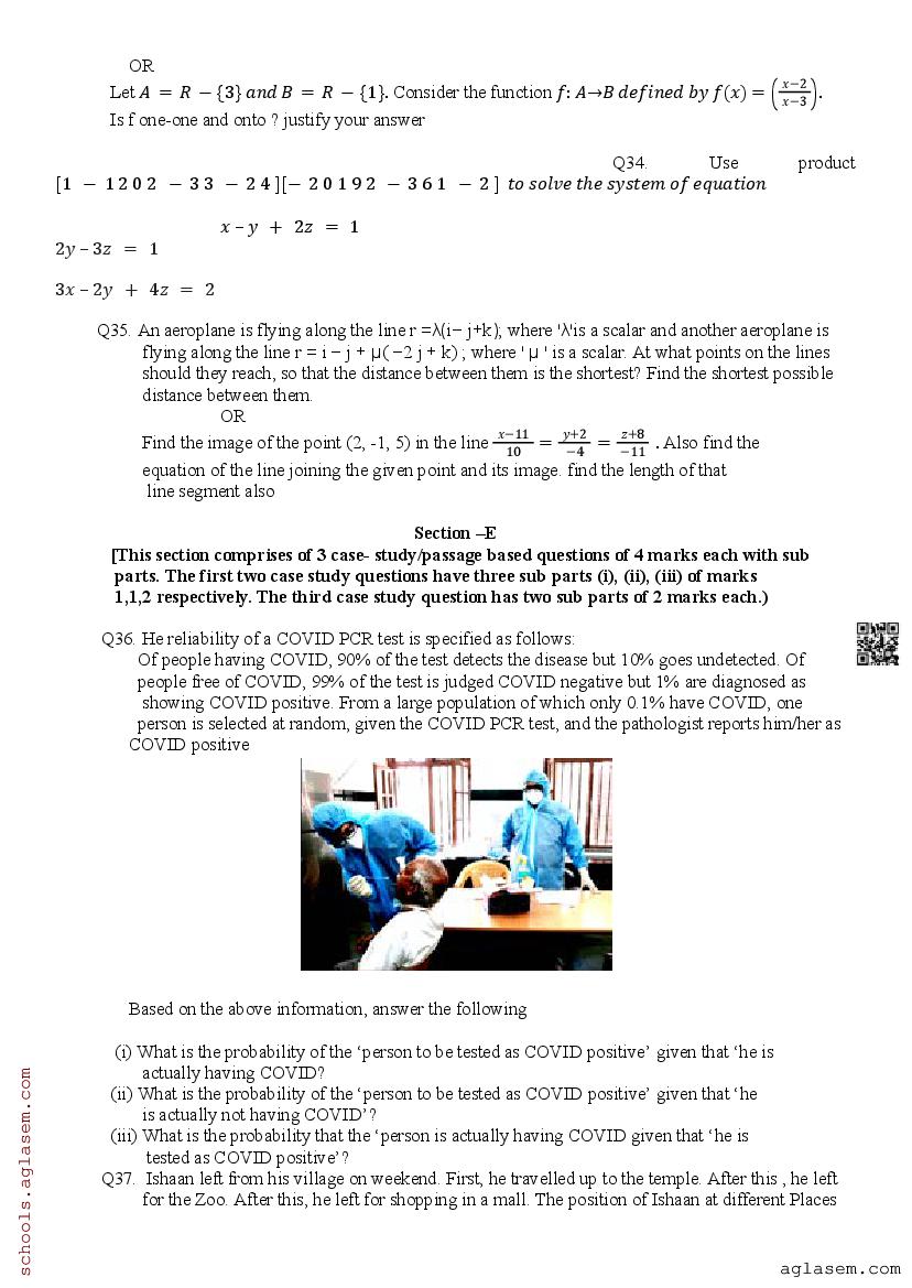 Class 12 Maths Pre Board Sample Paper 2025 | Download Pre-Board Model ...