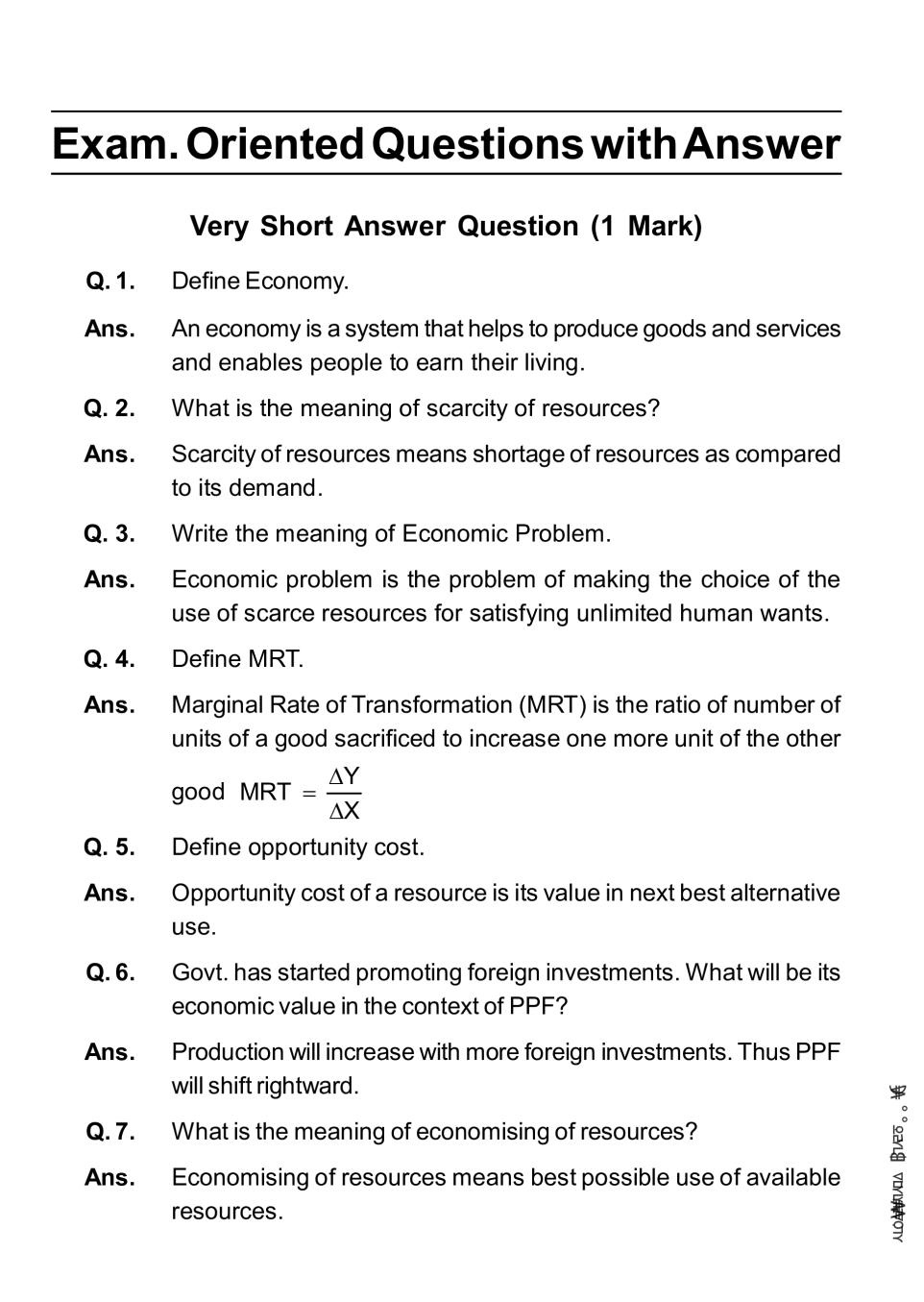 Introductory Microeconomics Notes For Class 11 Economics PDF OneEdu24