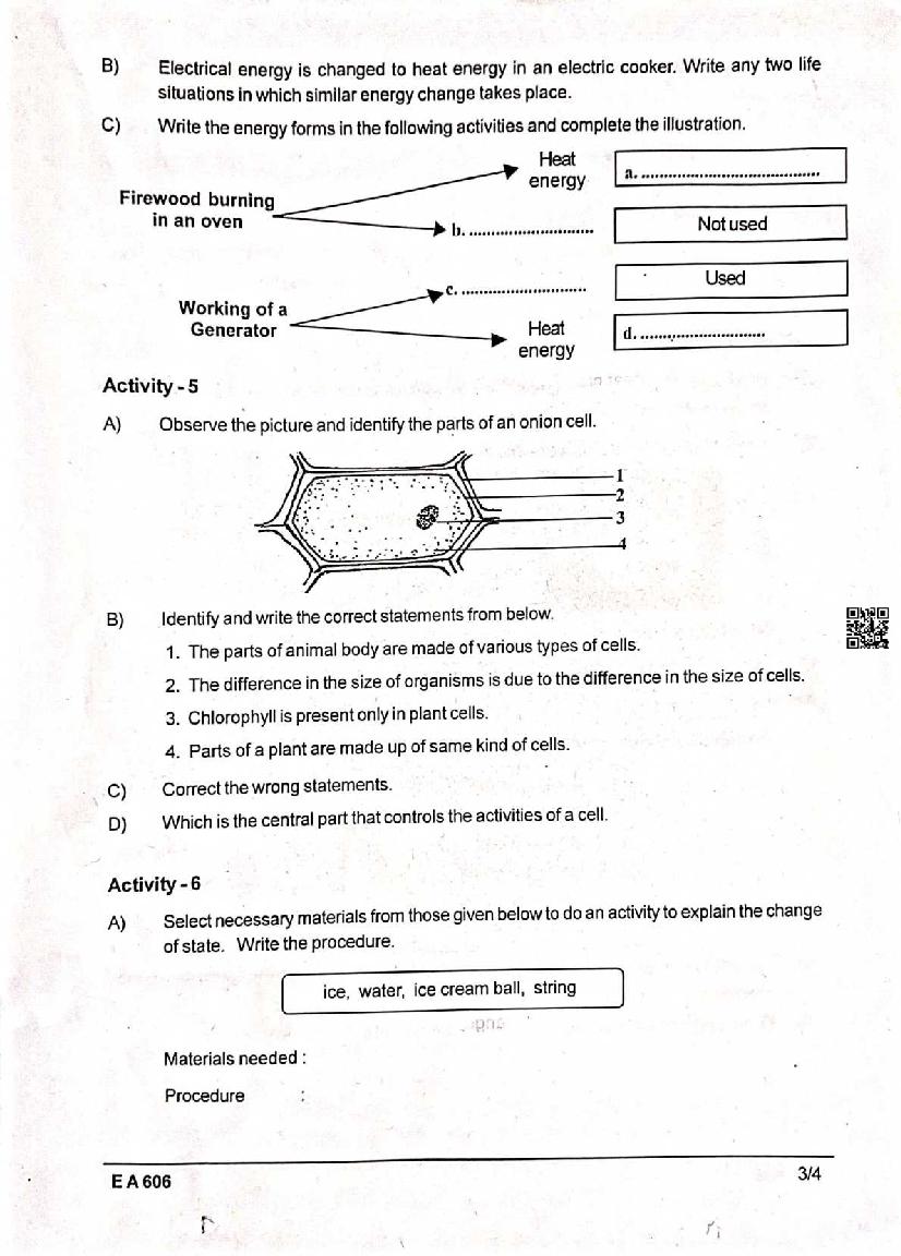 Class 6 Basic Science Onam Exam Question Paper 2024-25 | Kerala Std 6 First Term Basic Science ...