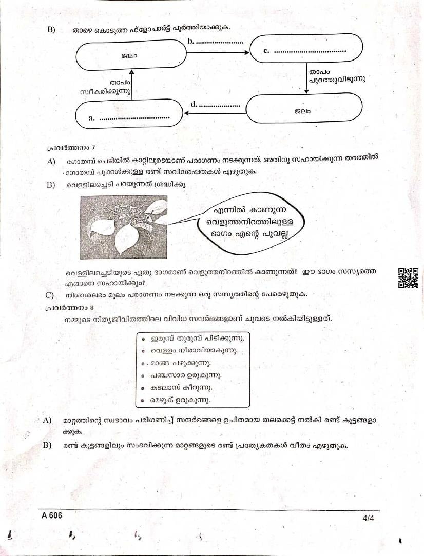 Class 6 Basic Science Onam Exam Question Paper 2024-25 | Kerala Std 6 First Term Basic Science ...