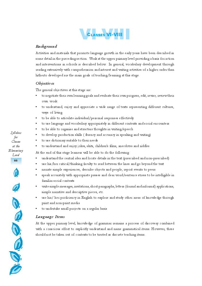 NCERT Class 7 Syllabus For English