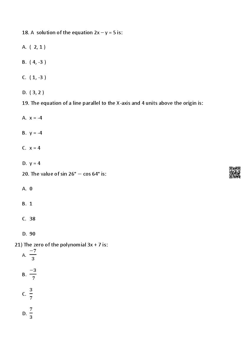 Goa Board Class 9 Maths Model Question Paper 2025 (PDF) - AglaSem