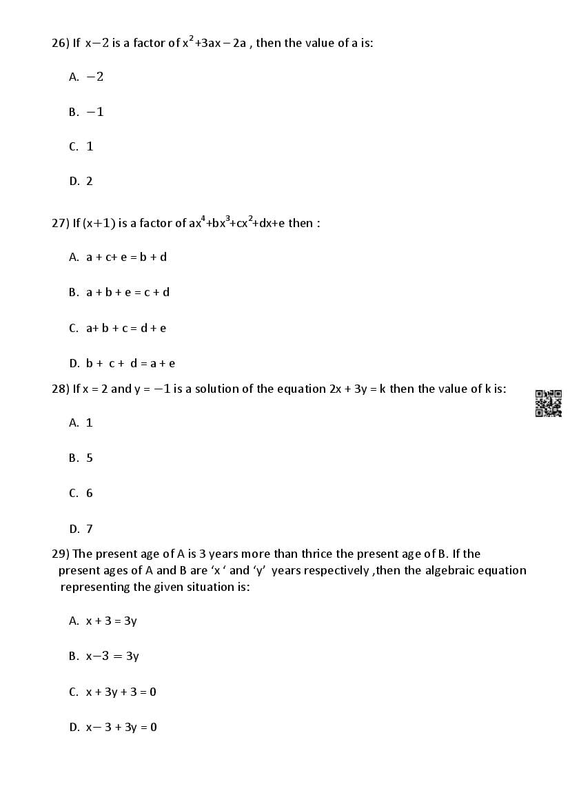 Goa Board Class 9 Maths Model Question Paper 2025 (PDF) - AglaSem