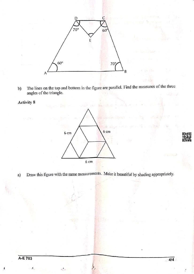 Class 7 Maths Onam Exam Question Paper 2024-25 | Kerala Std 7 First Term Maths Question Paper ...